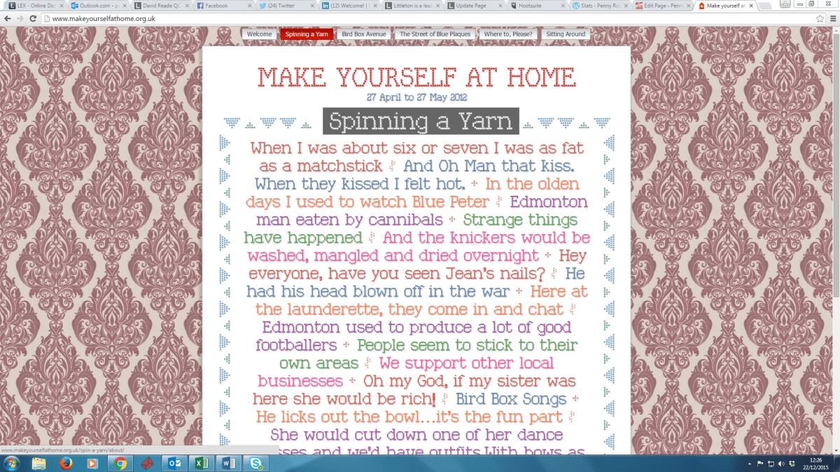 Oral History Writing Projects – Penny Rutterford